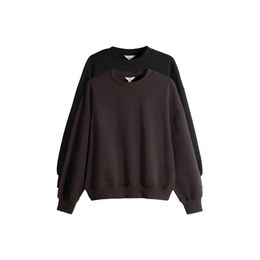The Set Sweatshirt Damen Gr&ouml;&szlig;e XS schoko / schwarz