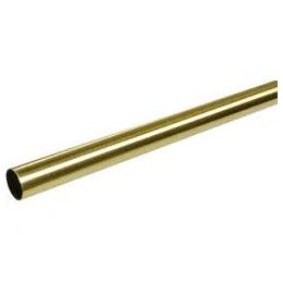 Gardinenstange Liedeco Gr. 4, gold (mattgoldfarben), L:240cm Ø:16mm, Metall, Gardinenstangen