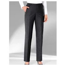Webhose Adelina, Damen, Gr. 50, Normalgrößen, grau (anthrazit, meliert), 66% Polyester, 32% Viskose, 2% Elasthan, meliert, lang, Hosen