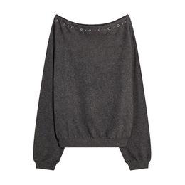 Bershka Sweatshirt Damen Gr&ouml;&szlig;e XS dunkelgrau