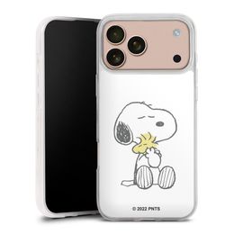 DeinDesign iPhone 17 Pro Max Handy Silikon H&uuml;lle Case transparent Handyh&uuml;lle Snoopy Love Peanuts Silikon Case