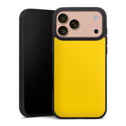 DeinDesign iPhone 17 Pro Max Handy Premium Silikon Hülle Handyhülle schwarz Case Colour Unicoloured Yellow Silikon Premium Case