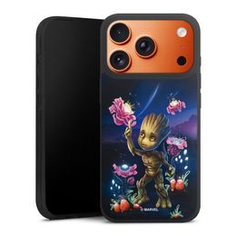 DeinDesign iPhone 17 Pro Handy Premium Silikon H&uuml;lle Handyh&uuml;lle schwarz Case Baby Groot Marvel Guardians Of The Galaxy Silikon Premium Case