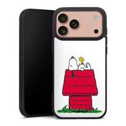 DeinDesign iPhone 17 Pro Max Handy Premium Silikon H&uuml;lle Handyh&uuml;lle schwarz Case Snoopy Peanuts Official Licensed Product Silikon Premium Case