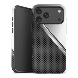 DeinDesign iPhone 17 Pro Max Handy Panzer Handyh&uuml;lle robuste Outdoor H&uuml;lle Schutzh&uuml;lle matt Carbon Metall Steel Tough Case