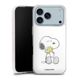 DeinDesign iPhone 17 Pro Handy Silikon H&uuml;lle Case transparent Handyh&uuml;lle Snoopy Love Peanuts Silikon Case