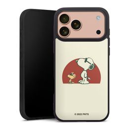 DeinDesign iPhone 17 Pro Max Handy Premium Silikon H&uuml;lle Handyh&uuml;lle schwarz Case Snoopy Official Licensed Product Kindheit Silikon Premium Case
