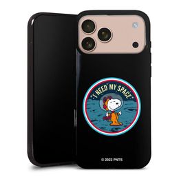 DeinDesign iPhone 17 Pro Max Handy Silikon H&uuml;lle Case schwarz Handyh&uuml;lle Peanuts Weltall Snoopy