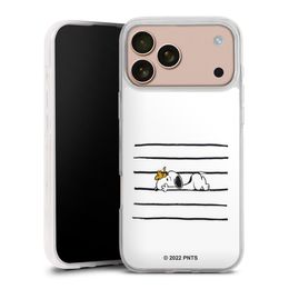 DeinDesign iPhone 17 Pro Max Handy Silikon H&uuml;lle Case transparent Handyh&uuml;lle Snoopy Dog Peanuts Silikon Case