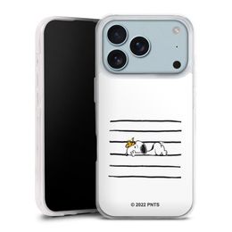 DeinDesign iPhone 17 Pro Handy Silikon H&uuml;lle Case transparent Handyh&uuml;lle Snoopy Dog Peanuts Silikon Case