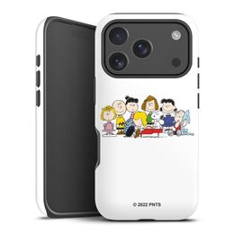 DeinDesign iPhone 17 Pro Handy Panzer Handyh&uuml;lle robuste Outdoor H&uuml;lle Schutzh&uuml;lle gl&auml;nzend Merchandise Kindheit Peanuts Tough Case