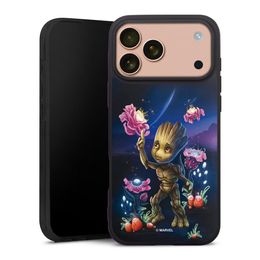 DeinDesign iPhone 17 Pro Max Handy Premium Silikon H&uuml;lle Handyh&uuml;lle schwarz Case Baby Groot Marvel Guardians Of The Galaxy Silikon Premium Case