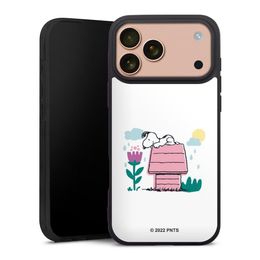 DeinDesign iPhone 17 Pro Max Handy Premium Silikon H&uuml;lle Handyh&uuml;lle schwarz Case Snoopy Dog Official Licensed Product Silikon Premium Case