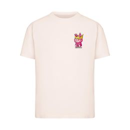Miss Tee T-Shirt 'Wild And Sweet' Damen Gr&ouml;&szlig;e S gelb / pink / pastellpink / schwarz