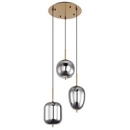 Globo BLACKY Pendelleuchte Messing, 3-flammig