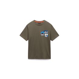 Napapijri T-Shirt 'S-Montepiana' Herren Gr&ouml;&szlig;e XXXL blau / oliv / schwarz / wei&szlig;
