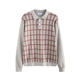 next Sweater male size XL Grey / Rusty red