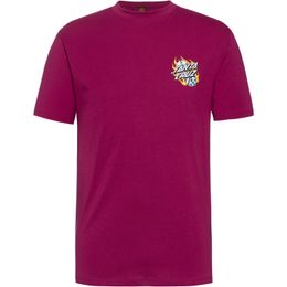 Santa Cruz Flaming Dice Dot T-Shirt Herren - rot - Gr. L