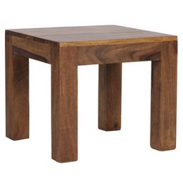 KADIMA DESIGN Massivholz-Tisch NAKO: Handgefertigt, 45x40x45 cm, Sheeshamholz, 50kg Belastbarkeit