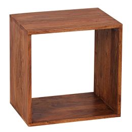 KADIMA DESIGN Cube Regal NAKO: Massivholz, Beistelltisch/B&uuml;cherregal, vielseitig, pflegeleicht
