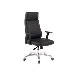 KADIMA DESIGN Echtleder B&uuml;rostuhl "Baden": Ergonomisches Design, Echtleder, verstellbare Armlehnen, Aluminium-Fu&szlig;kreuz, 120 kg Belastbarkeit.