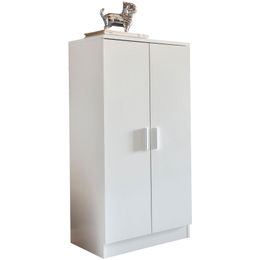 KADIMA DESIGN Moderner Schuhschrank f&uuml;r 14 Paar, kratzfeste Oberfl&auml;che, 2 T&uuml;ren, 2 Schubladen.