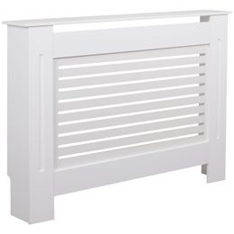 KADIMA DESIGN Moderne Heizk&ouml;rperverkleidung mit Lamellen-Muster, Hochwertiges MDF-Material