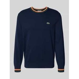 Lacoste Regular Fit Strickpullover aus reiner Baumwolle
