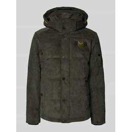 PME-Legend Steppjacke aus Cord mit Label-Detail