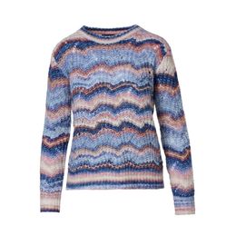 Koroshi Pullover Damen Gr&ouml;&szlig;e M blau / dunkelblau / orange / rosa
