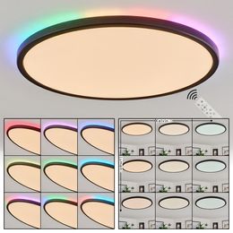 hofstein Hortinhas Deckenpanel LED Schwarz, 1-flammig, Fernbedienung, Farbwechsler