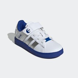 Sneaker adidas Sportswear "ADIDAS X STAR WARS GRAND COURT 2.0", Gr. 34, silber (cloud weiß, silber metallic, royal blau), Schuhe, Design auf den Spuren des adidas Superstar