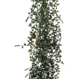 Winterliche Kunstpflanze Creativ green "Weihnachtsdeko, Weihnachtsgirlande", grün, L:190cm, Kunststoff, Kunstpflanzen, Weihnachtsgirlande, Girlande mit Zapfen, Länge 190 cm
