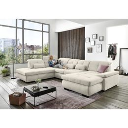 Ecksofa DIE PLANBAR "MP-IN16012 L-Form, mit Kaltschaum-Polsterung", beige (natur), B:371cm H:85cm T:260cm, 85% Polyester;15% Nylon, Sofas, Ecksofa, inkl. Sitztiefenverstellung wahlweise mit weiteren Funktionen