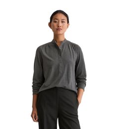 Marc O'Polo MARC O'POLO Damen Blusenshirt "mit TENCEL Modal"night grau melange, Gr. XXL, unifarben, Obermaterial: 48% Modal, 47% Baumwolle, 5% Elasthan, Shirts