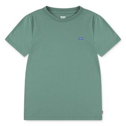 T-Shirt LEVI'S KIDS "LVB BATWING CHEST HIT", Jungen, Gr. 14 (164), grün (deep grass grün), Single Jersey, Obermaterial: 100% Baumwolle, unifarben, Basic schmal hüftlang, Rundhals, abgesteppte Kante, Shirts, Mit Logo Stickerei for BOYS