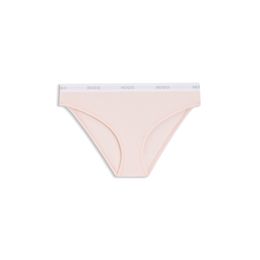 Slip HUGO UNDERWEAR, Damen, Gr. L, rosa, Jersey, Obermaterial: 93% Baumwolle, 7% Elasthan, unifarben, körpernah, Unterhosen, Logobund