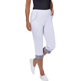 CR&Eacute;ATION L Damen Caprihose in Schlupfform wei&szlig; Gr&ouml;&szlig;e 50