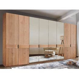 Pharao24.de Spiegelkleiderschrank Drehtürenschrank 393 cm breit in Erlefarben
