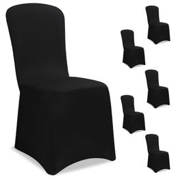 Detex Stuhlhusse 6er-Set Schwarz OEKO-TEX