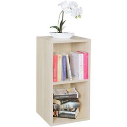 KADIMA DESIGN Standregal CERVINO: 2 Regalf&auml;cher, Sonoma Farbton, 30x60x30 cm, Melaminharzbeschichtung