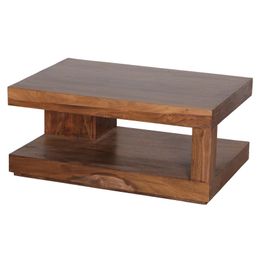 KADIMA DESIGN Sheesham Massivholz Couchtisch, 90x60 cm, Einzigartige Maserung, 30 kg Belastbar