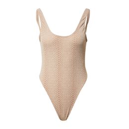 Nasty Gal Badeanzug Damen Gr&ouml;&szlig;e S beige / creme