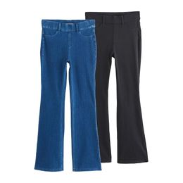 next Jeggings Damen Gr&ouml;&szlig;e 25/26 blau / schwarz