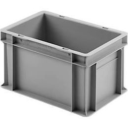 Ringoplast Kunststoffkasten Serie Unista S175, geschlossene Griffmulde, glatter Boden, L 300 x B 200 x H 175 mm, grau