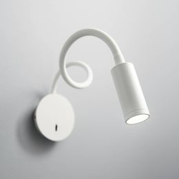 Ideal Lux LED-Wandlampe Focus 2, weiß, 55 cm, Flexarm