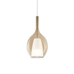 Ideal Lux Pendellampe Kalique 2, amberfarben, &Oslash; 18 cm