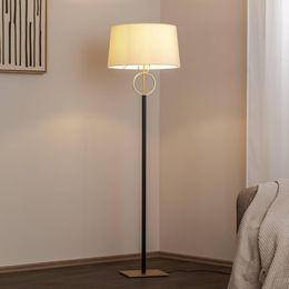 ARGON Stehleuchte Priam, schwarz/gold, Stahl, Höhe 156 cm