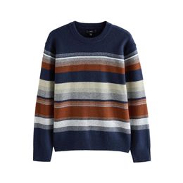 next Pullover Herren Größe XL navy / rostbraun / grau / weiß