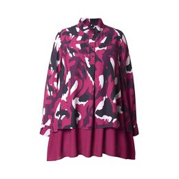Ulla Popken Tunika Damen Gr&ouml;&szlig;e M/L bordeaux / schwarz / wei&szlig;